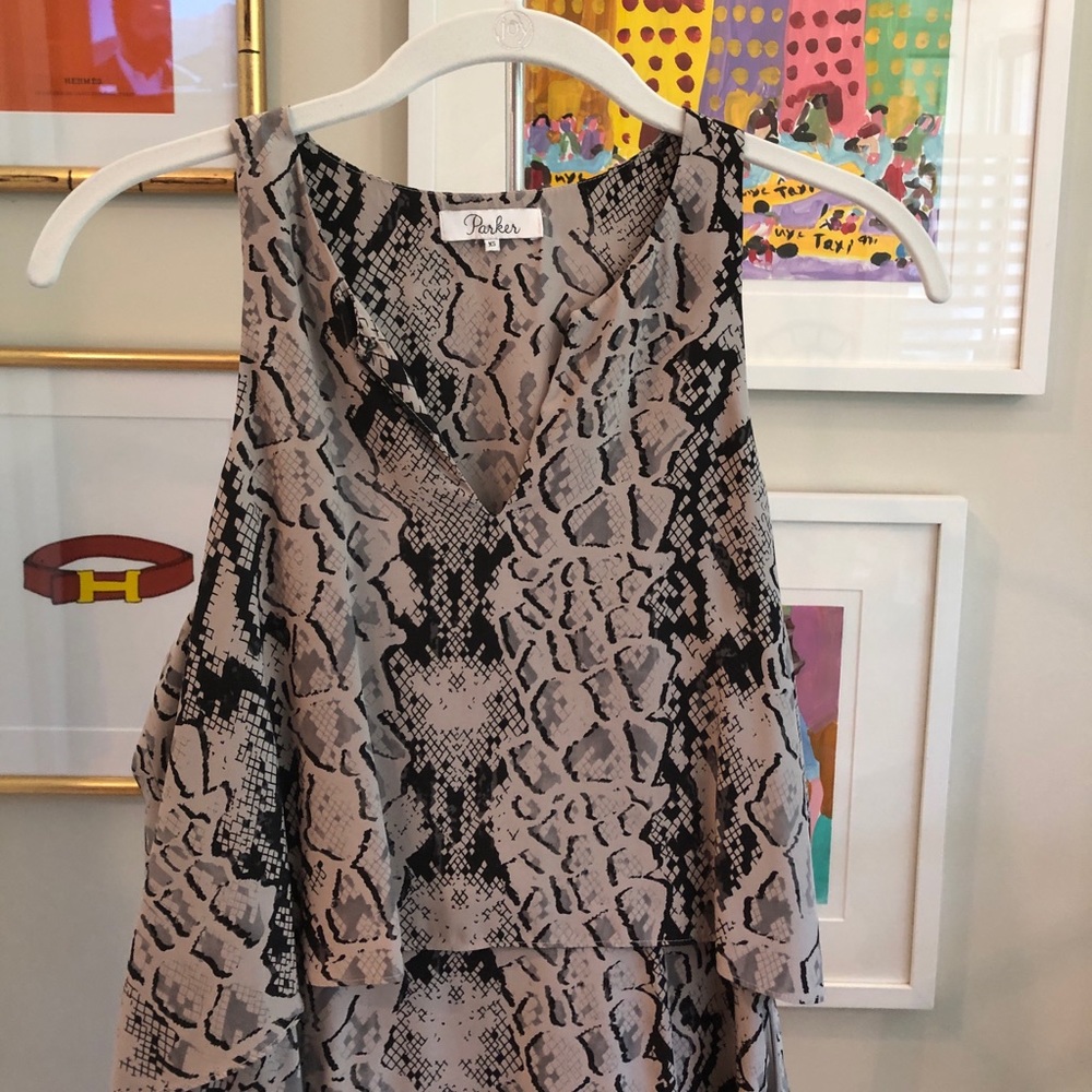 Parker Python Print Silk Dress - Gem